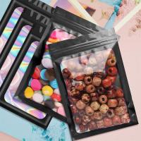 China Resealable Ziplock Small Business Sealable Plastic Bag Custom Print White Black Pink Holographic Mylar Packaging for sale