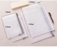 China Mesh Zipper Bag A4 Student Subject Bag Bill Transparent Waterproof Plastic Data Bag Wholesale for sale