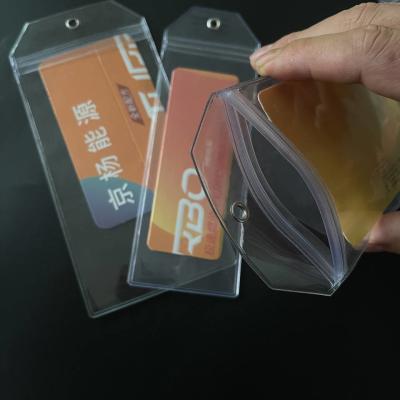 China Custom Own Logo Hanging Design Resealable Ziplock Plastic PVC Bags Portable Waterproof Phone Pouch With Zipper for sale