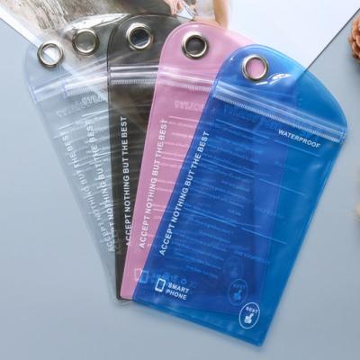 China Custom Logo Printed Colored Black Clear PVC Ziplock Storage Bag Jewelry Phone Makeup Bag Wash With Hole Hanging for sale