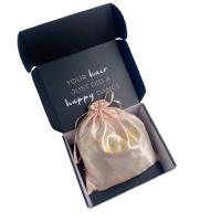 China Wholesale Personalised Custom Logo Satin Drawstring Bag Hair Bundle Packaging Box And Bags for sale