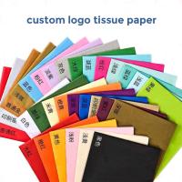 China Eco Friendly Wholesale Packaging Custom Logo Printed Colored Flower Wrapping Paper 17gms Gift Tissue Paper for sale