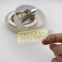 China MOQ Custom Good Quality Transparent Gold Printing Waterproof Die Cut Logo Stickers For Cosmetics for sale