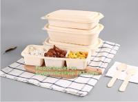 China Takeout Takeaway Good Eco Sugarcane 800ml Lunch Box Clamshell Disposable Biodegradable Food Containers With Custom Logo for sale