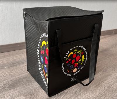 China Insulate Bag Pack Take Out Custom Logo Large Freezer Heavy Duty Insulated Restaurant Heated Food Delivery Bag Extra Large for sale