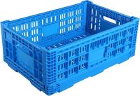 China Collapsible Storage Bin Containe，52 Liter Transferheavy Duty Plastic Storage Box,Blue Milk Crates Heavy Duty Transit Storage Of Various Items for sale