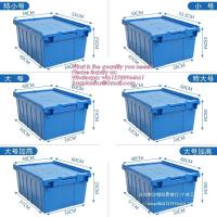 China Folding Plastic Stackable Utility Crates 2-Pack, Collapsible Storage Bins With Lids Durable Containers For Home & Garage Organization for sale