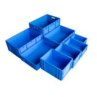 China Euro Stacking Box Euro Standard Solid Plastic Container Crate Heavy Loading Stackable Collapsible Auto Industrial Parts Storage Solution for sale