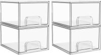 China Stackable Storage Drawers,Acrylic Bathroom Makeup Organizer,Plastic Storage Bins For Vanity, Undersink, Kitchen Cabinets, Pantry, Home Organization for sale
