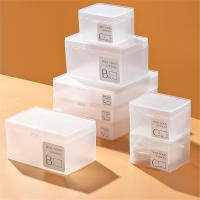 China Desktop Office Supplies, Desk Organizers, Clear Accessories, Dustproof Organizer Storage Small Items Frosted Storage Box Transparent Desktop Sundries Storage Box With Lid Drawer Storage Box for sale
