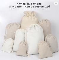 China Personalized Colorful Small Muslin Cotton Fabric Bag Drawstring Pouch Wholesale Sublimation Cotton Tote Bags With Custom Printed Logo Shopper Bag Reusable Zipper Canvas Shopping Bags for sale