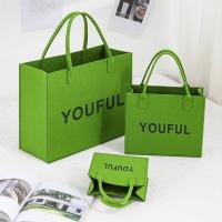 China Shopping Felt Bag With Handles Grocery Tote Bags For Grocery Shopping Travel Study Gym Lunch Bag Commuter Handbags Book Storage Bags Eco-Friendly Bags for sale