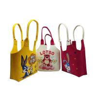 China sustainable Eco Friendly Custom Logo Women'S Large Capacity Grocery Felt Bag Reusable Colorful Felt Shopping Tote Bags For Shopping for sale