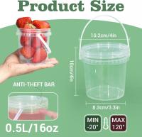 China 500ML/750ML/1000ML Plastic Cups Lids Wholesale Disposable Clear Plastic Drink Buckets Fruits Container Tubs For Drinks Foods for sale