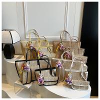 China Crochet Raffia Pouch Clutch Stylish Straw Wicker Beach Bag For Summer Weddings Parties Bag Mesh Luxury Women Handmade Handbags Raffia Beach Market Shopping Bag for sale