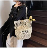 China Find Similar Icon Summer Beach Holiday Dress Luxury Lady Casual Underarm Handbag Slouch Crochet Straw Raffia Tote Shopping Travel Bucket Bag for sale