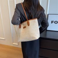 China Sustainable Bamboo Bag With Handle, Shopping Bag For Beach Summer Vibe Wholesale Vietnam Handicraft Crochet Raffia Sac Bolsa Mujer Bucket Tote Shoulder Designer Women Straw Bag for sale