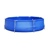 China Custom Logo 10 Ft X 30 Inch PVC Family Above Ground Pool Round Metal Frame Swimming Pool Large Summer Backyard for sale