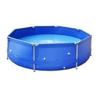 China Custom Logo 10 Ft X 30 Inch PVC Family Above Ground Pool Round Metal Frame Swimming Pool Large Summer Backyard for sale