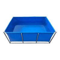 China 7000 Liters Diameter 3m X Height 1m Square/Round Fish Pond 1800 Gallon Foldable Plastic Tank Swimming Pool For Promotion for sale