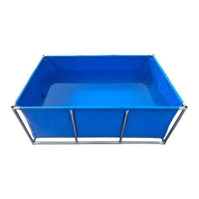 China 7000 Liters Diameter 3m X Height 1m Square/Round Fish Pond 1800 Gallon Foldable Plastic Tank Swimming Pool For Promotion for sale