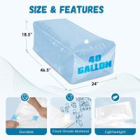 China Water Storage Bladder, 100 Gallon Heavy Duty Food-Grade Plastic Bag, For Emergency Water Bank, Ideal For Bathtub Water Storage, Camping, Gardening And Agricultural Irrigation. for sale