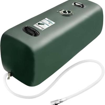 China sustainable Hot Selling Large Capacity 1000-Liter Portable Green PVC Water Storage Bladder Foldable Outdoor Camping Furniture Water Tank Use for sale
