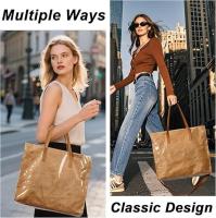 China Sustainable Recyclable Tote Bag For Women, TPU Waterproof And Tyvek Paper Material Casual Shoulder Bag Handbag For Work, Travel, Gym for sale