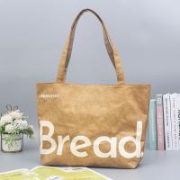 China Trending Product Reusable Washable Durable Handbags Tote Bags Vintage Waterproof Dupont Tote Bag Kraft Tyvek Paper Handbag for sale