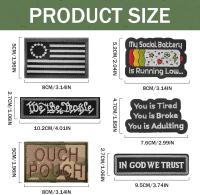 China Garment Accessories, Tactical Morale Patch Bundle, Full Embroidery Loop And Hook Patches Set For Caps, Bags, Backpacks, Vest, ornaments Uniforms,Tactical Gears for sale