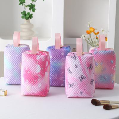 China Toiletry Bag Travel Makeup Bag Portable Cosmetic Bag Organizer For Women And Girls Toiletry Bag for Girls, Travel Waterproof Hanging Toiletry Bag for Girls, Galaxy Purple for sale
