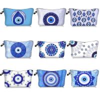 China Manufacturers Wholesale Printed Devil Eye Cosmetic Bag High Quality Waterproof Portable Storage Ladies Large Capacity Clutch Bag for sale