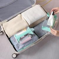 China Biodegradable recyclable sustainable Clear Travel Toiletry Bag With Magnetic Closure, Makeup Bag For Women And Men, Cosmetic Bag For Travel for sale