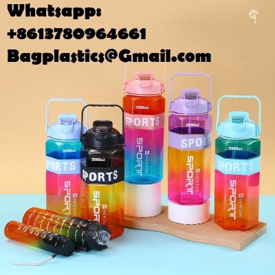 China Water Bottle, 32oz Motivational Sports Water Bottle With Time Marker - Times To Drink - Tritan, BPA Free, Wide Mouth Leakproof, Clear (1 Bottle) for sale