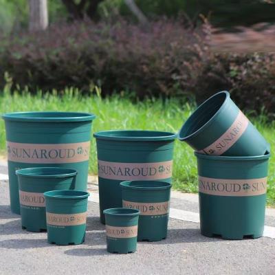 China Gallon Plant Nursery Pots,Plastic Pots With Drainage Holes,Garden Flower Container Seedling Pot With White Label For Planting,Cuttings,Transplanting,Home Garden for sale