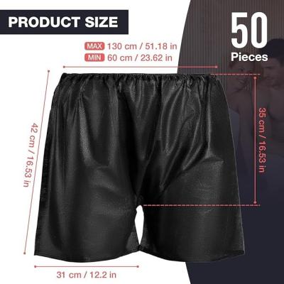 China Disposable Men Boxer Shorts, Non Woven Male Underwear Patient for Travel Massage Individually Wrapped Individually Packing Of Disposable SPA Salon Male Short Pants Boxer Natural Massage Boxer Shorts for sale