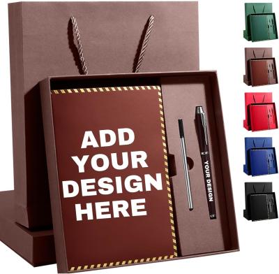 China Gift Set With Pen Diary Notebook With Pen Gift For Business Promotion Business Gift Thermo Cup  Journal Gift Set Journal Pen USB Box Case Suit Package Luxury for sale
