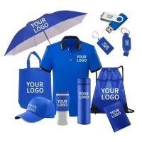 China Custom Logo Promotional Gift Set T Shirt Umbrella Water Bottle Bag Hat Bulk Corporate Giveaways Team Events Branding Promotional Gift Box With Cap Mug Backpack Umbrella for Business Gifts Corporate for sale