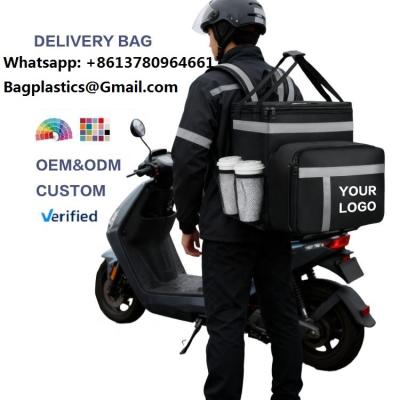 China Large Grocery Storage Fast Food Free Delivery Thermal Distribution Motorcycle Food Delivery Bag Bike Boxes Takeaway Rider Food Waterproof Thicken Outdoor Backpack Food Delivery Insulated Pizza Bag for sale