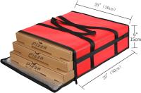 China Reusable Hot Food Delivery Grocery Bag Insulated Food Thermal Pizza Shopping Bag Insulated Cooler Tote Bag Insulated Square Cooler with Logo Fresh Pizza Food Delivery Handle Wholesale Wine Cooler Bag for sale