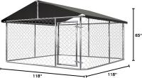 China Outdoor Heavy Kennel High Strength Stainless Steel Black Large Dog Cage 10' X 5' Heavy Duty Welded Mesh Modular Outdoor Dog Kennel Heat Treated 3D Modelling Service Included Fencing Trellis Gates for sale