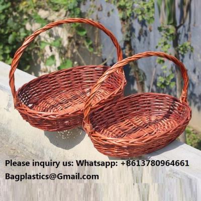 China OEM Large Gift Basket Bread Flower Picnic Handmade Woven Custom Straw Wicker Rattan Storage Basket Wicker Gift Baskets Bread Flower Picnic Handmade Woven Custom Wicker Rattan Storage Basket for sale