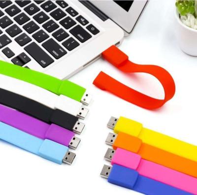 China Top Selling 2GB Silicon USB 2.0 Flash Drive Bracelet/Wristband New Product Made in China Custom Blank Usb Flash Drive Silicone Wristband Bracelets for Souvenir for sale