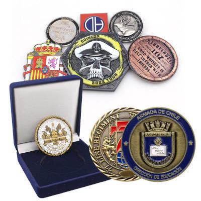 China Manufacturer Custom Design Metal Blank Logo Engraved Zinc Alloy Brass 3D Double Sided Enamel Commemorative Souvenir Custom Challenge Coin For Laser for sale