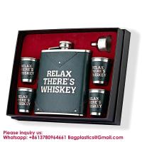 China Stainless Wine Cup Portable Wine Bottle Outdoor Travel Wine Pot Retro Alcohol Russian 9oz 3oz Hip Flask Bottle high-end gift box, thickened 18oz wine bottle for white spirit as a gift for sale