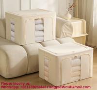 China Large Storage Bags, Pack Clothes Storage Bins Foldable Closet Organizers Storage Containers With Reinforced Handle For Clothing, Blanket, Comforters, Bed Sheets, Pillows And Toys for sale