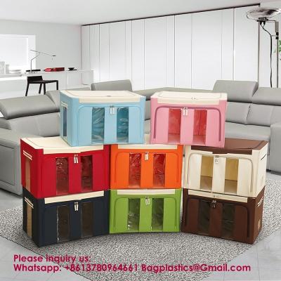 China Square Large Space-Saving Linen Cube Foldable Fabric Clothing Storage Drawers Large Capacity Foldable Storage Organizer Fabric Home Storage Box For Clothes Quilt Blanket Wardrobe Clothing Organizer for sale