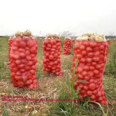 China Potatoes Woven Leno Mesh Net Bag 50 Kg For Packing Onions And Oranges Leno Plastic Mesh Bag for Vegetables and Fruit Package From China Supplier Mesh Bag Sacks for Garlic Cabbage Onion for sale