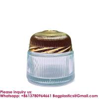 China Travel Skincare Cream Jar 10g Refillable Glass Lotion Container With Metal Lid For Middle East Dubai, Small Cosmetic Sample Bottle For Travel Toiletries Organizer for sale