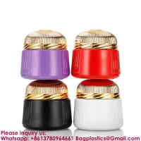 China Refillable Glass Cream Jar With Metal Lid, Travel Skincare Container For Lotion And Gloss Storage, Compact Cosmetic Bottle For Middle East Dubai Use GLASS BOTTLE MINI BOTTLE COSMETIC LOTION BOTTLE for sale